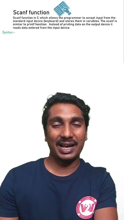 Scanf() in C | Scanf() function in C programming - YouTube