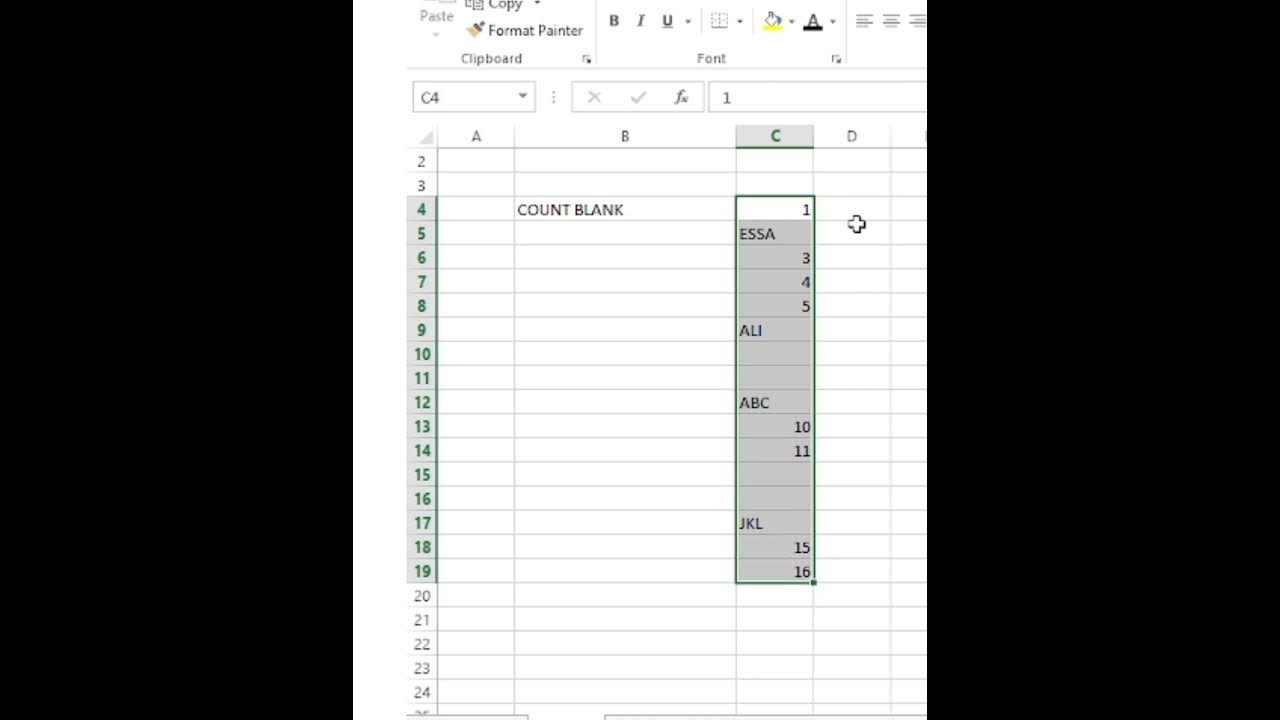 Count Blank Function in MS Excel@GeniusProgrammingTech - YouTube