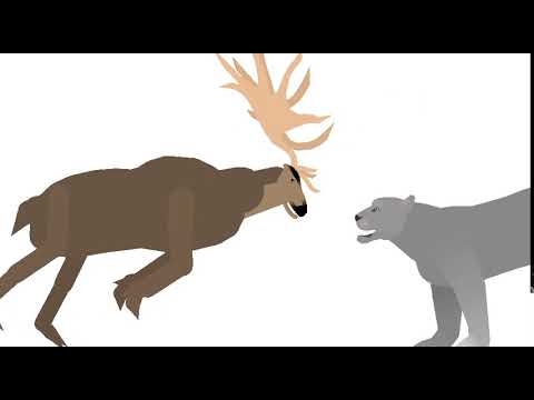 Stick Nodes Shorts: Cave Lion vs Megaloceros - YouTube
