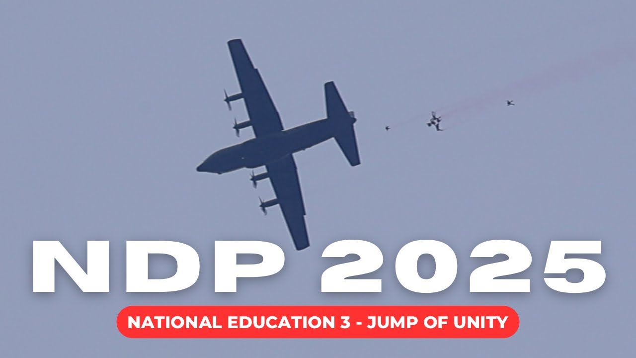 🇸🇬 NDP 2025 NE3 - Red Lions & NDU’s Jump of Unity (Close-up & Wide ...