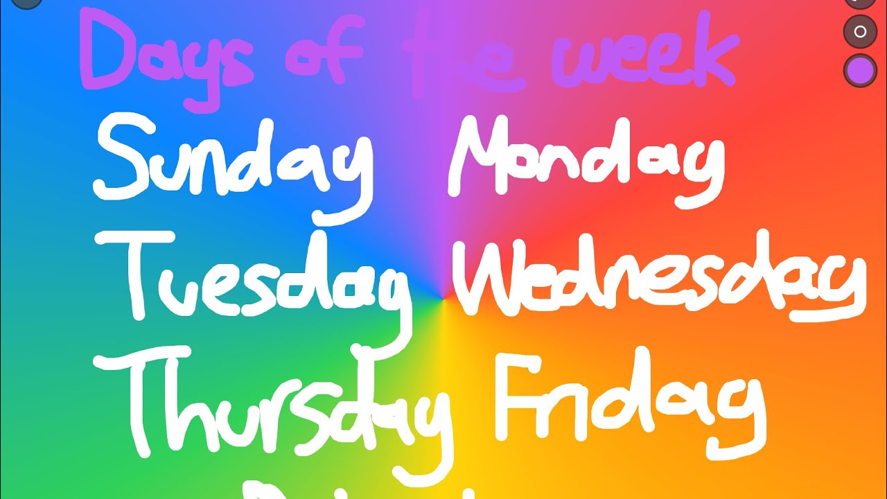 Days Of The Week! | 7 Days Of The Week! | Calendar Song For Kids! - YouTube
