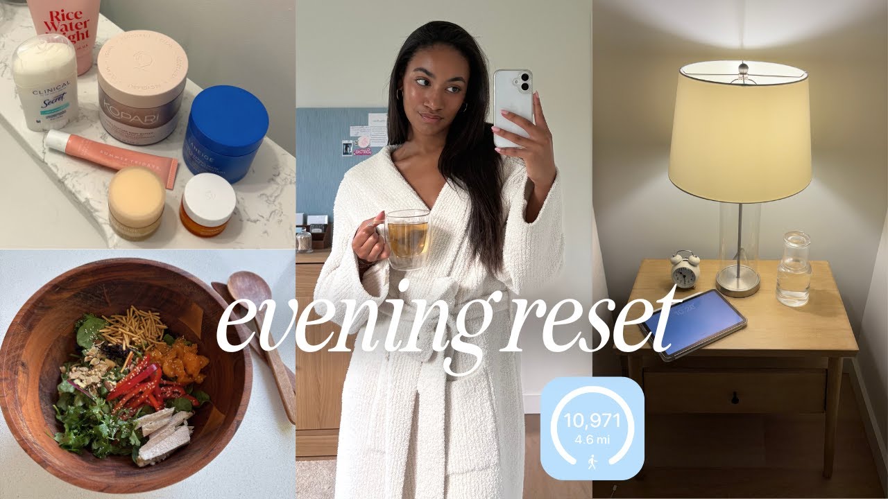 EVENING RESET | solo night in, healthy dinner recipe, productive habits ...