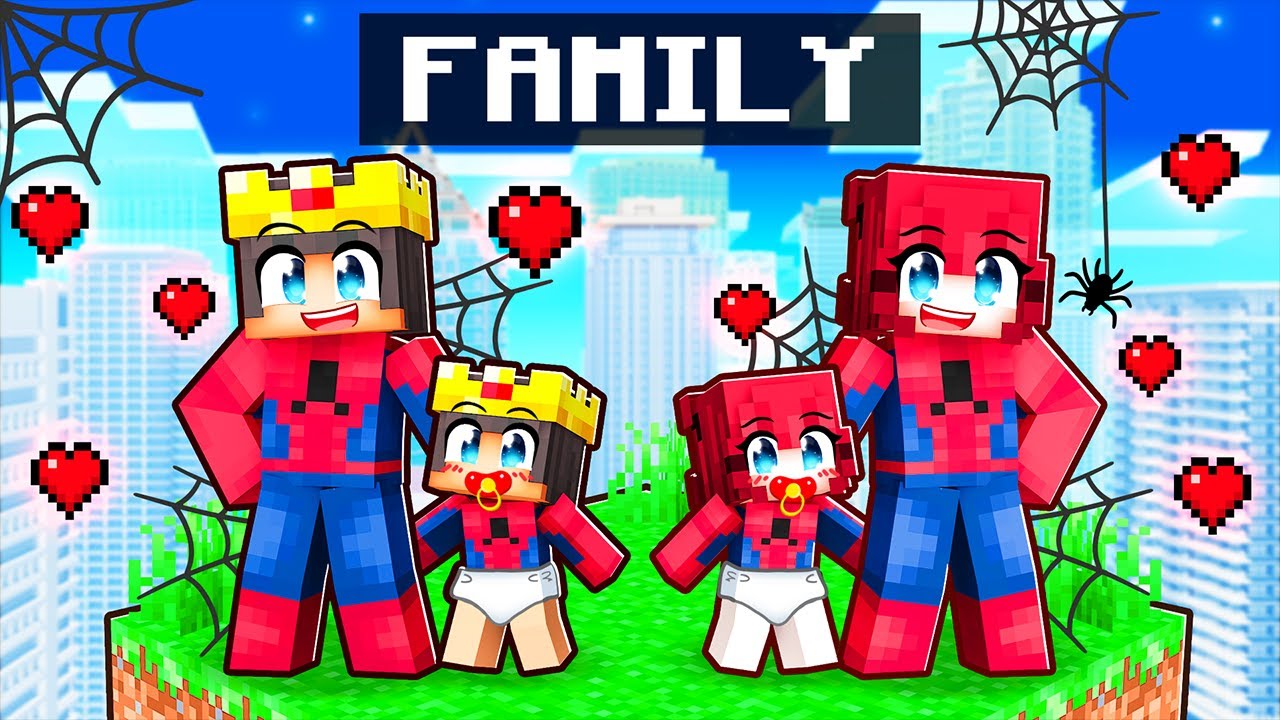 Having A SUPERHERO FAMILY in Minecraft! - YouTube