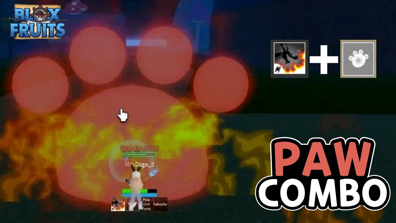 [블피] 도톰 용조각 콤보하나면 현상사냥 순삭일걸? blox fruit paw combo - YouTube