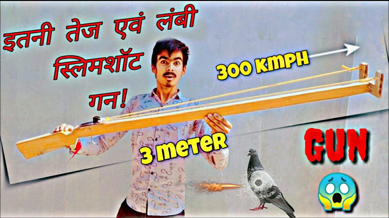 How To Make Slingshot Gun ! Slingshot With Rubber Band ! Slingshot ...