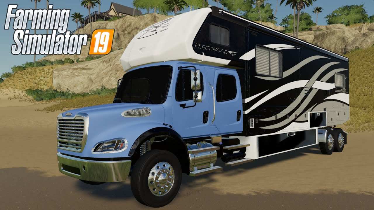 FS19 - Vacation TRIP with Freightliner M2 CamperVan - Farming Simulator ...