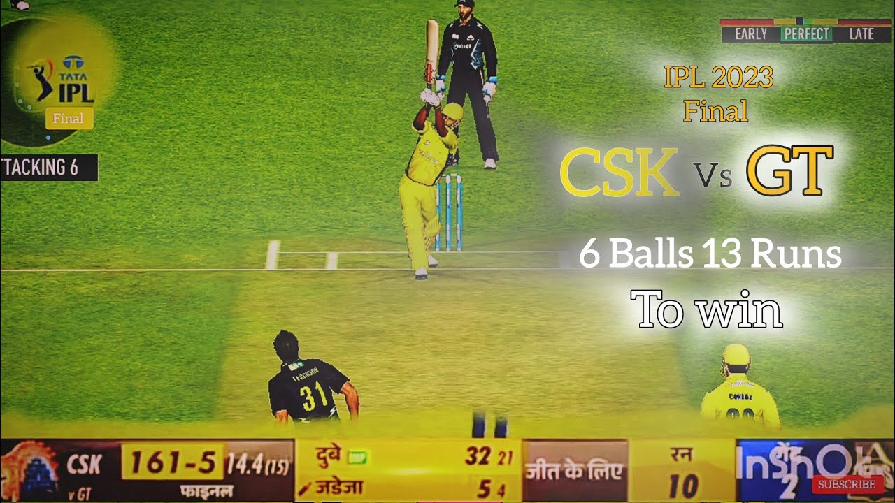 IPL 2023 Final || CSK Vs GT || 6 Balls 13 Runs to win || - YouTube
