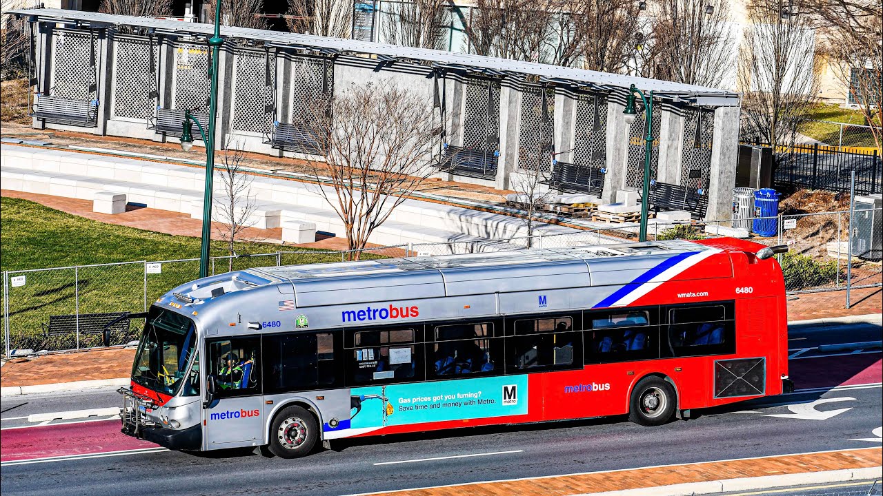 WMATA Metrobus 2009 New Flyer DE40LFA #6480 on Route J2 Montgomery Mall ...
