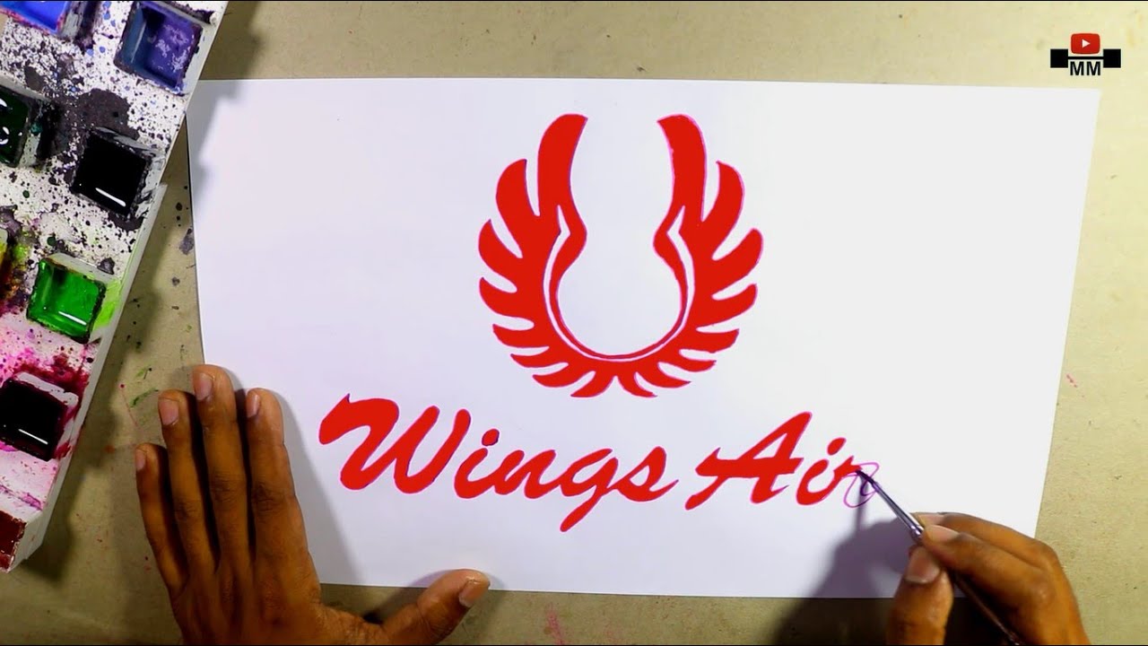 How to draw the Wings Air logo - YouTube