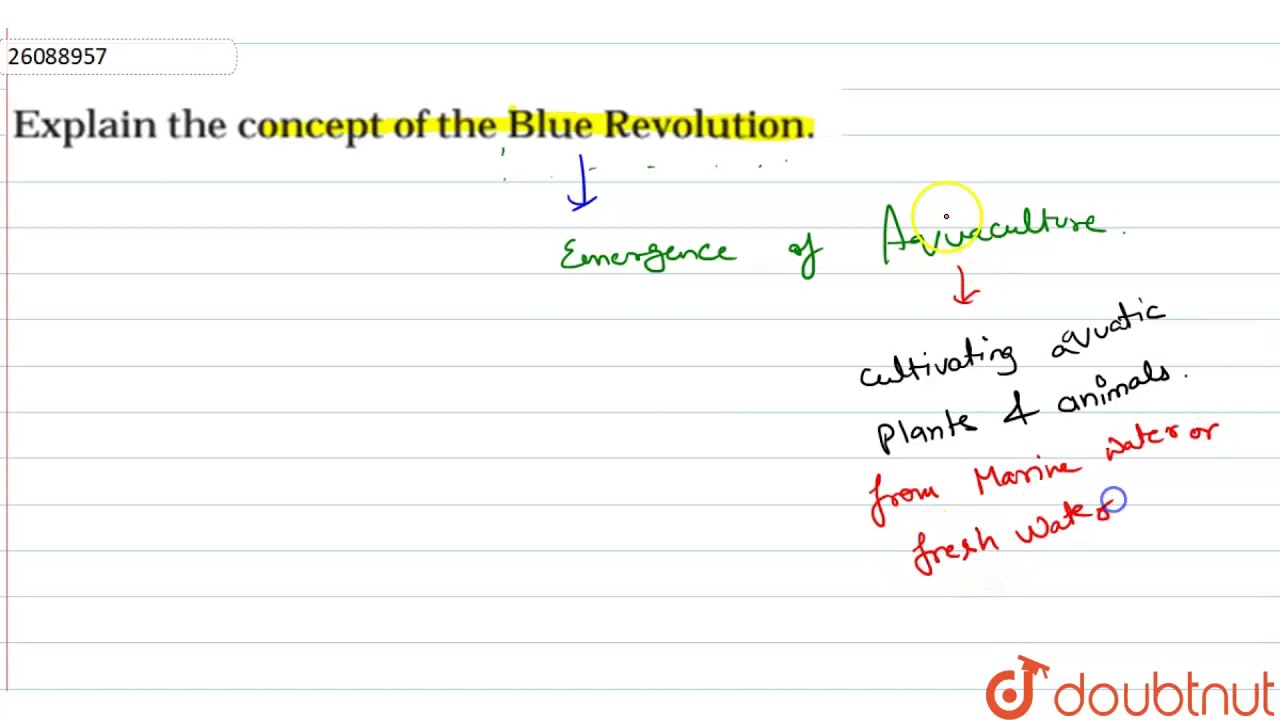 Explain the concept of the blue revolution . - YouTube