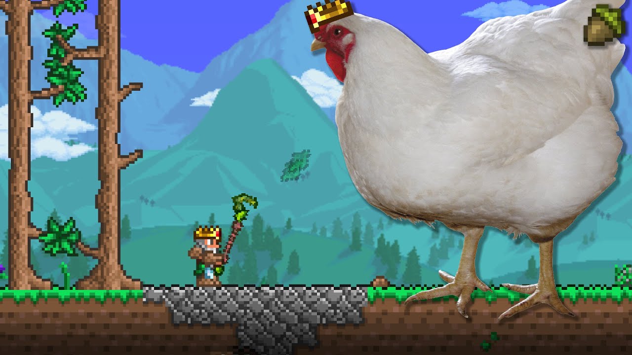 The King of Chickens... Terraria Mod of Redemption Let's Play #4 - YouTube