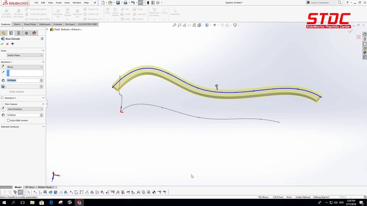 Các lệnh tạo đường cong Curves 3d trong Solidworks | ĐÀO TẠO SOLIDWORKS ...