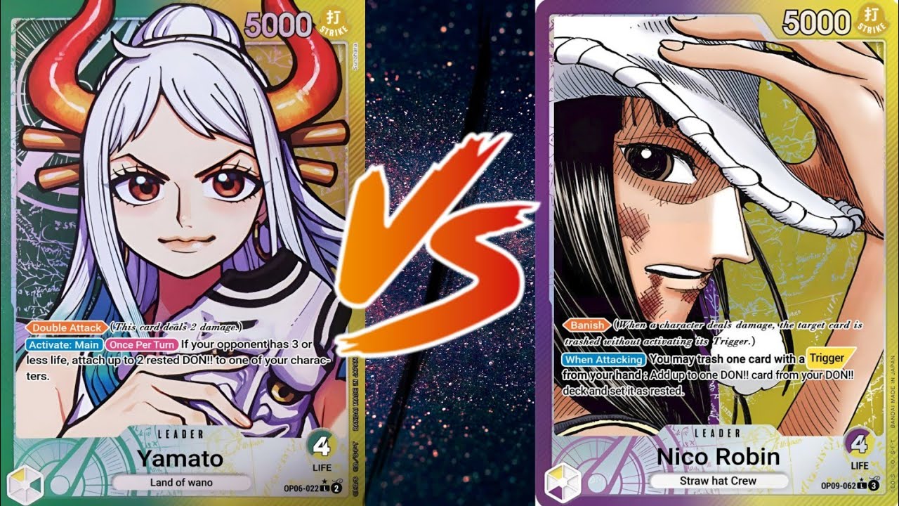 One Piece Card Game: Yamato vs Nico Robin [OP-10] - YouTube