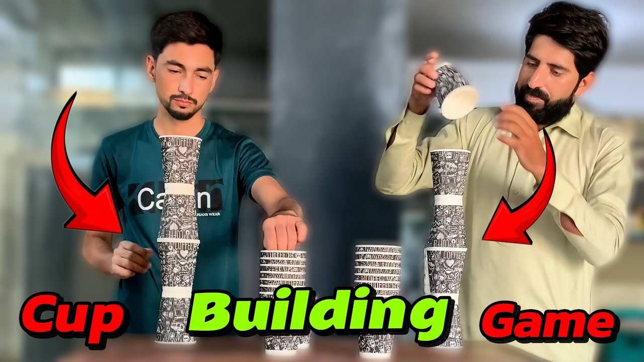 Cup Building Challenge | who will win ? - YouTube
