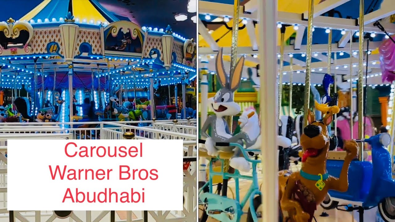 Warner Bros Abudhabi | Carousel Ride | Cartoon Junction - YouTube