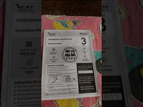 NELTAS ECAT assessment round 2018 (question paper) - YouTube