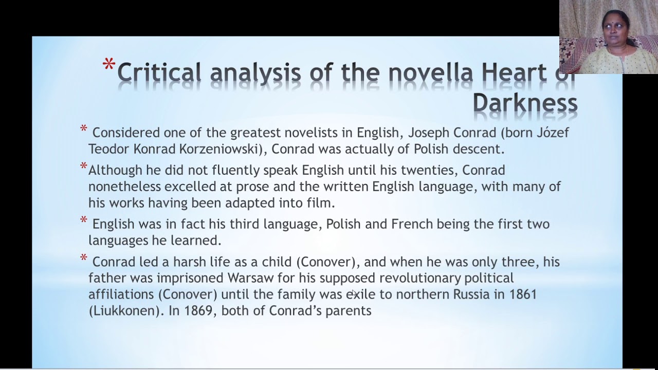 Critical analysis of the Heart of Darkness - YouTube