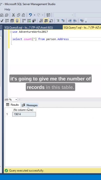 Sql Using Count With Distinct Datascience Databasemanagement Mssql Youtube