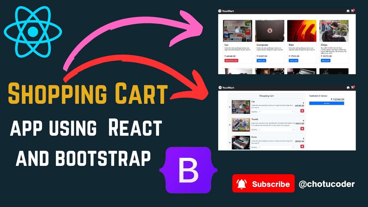 Building A Shopping Cart App Using React And Bootstrap React Beginner 5665