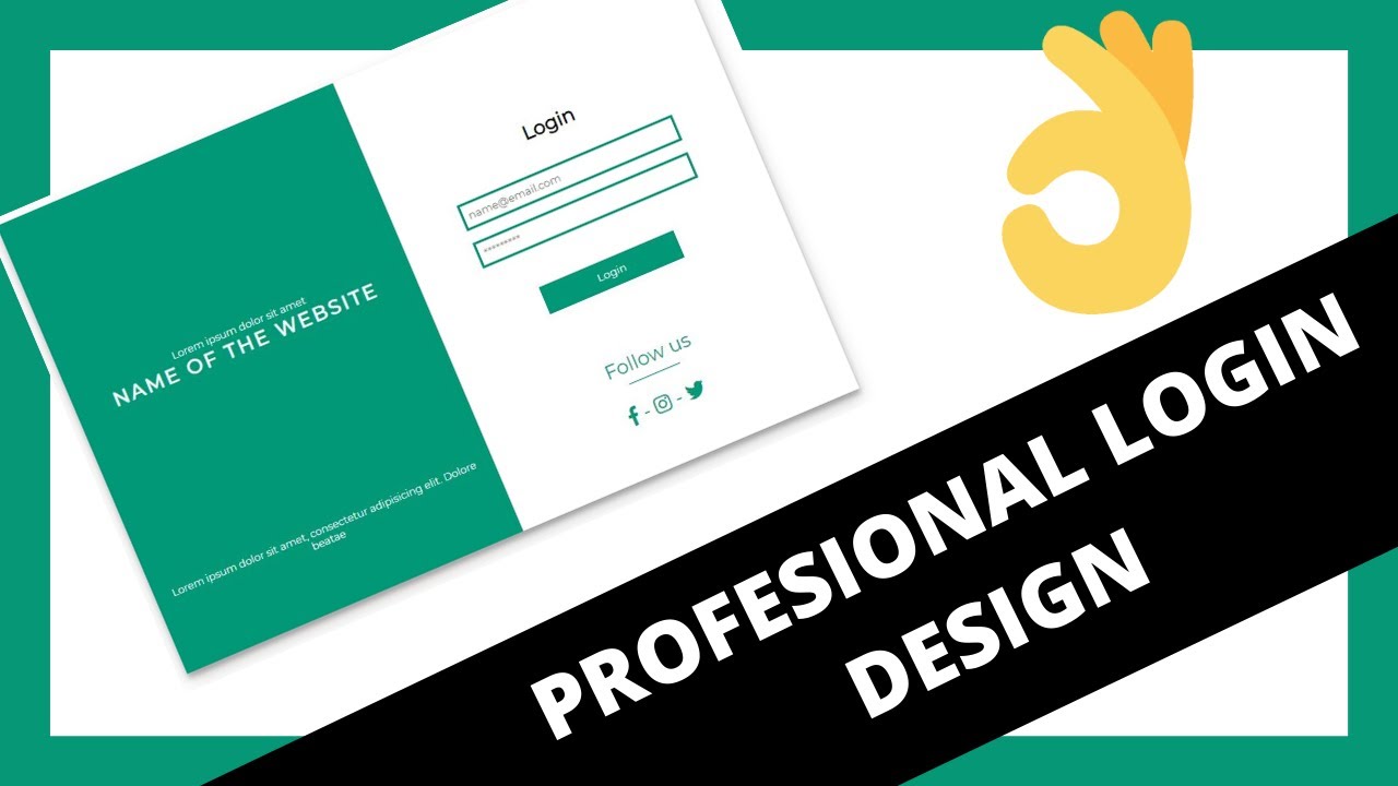 DISEÑO de LOGIN en HTML y CSS | 2020 🖥️👩‍💻 👨‍💻 - YouTube