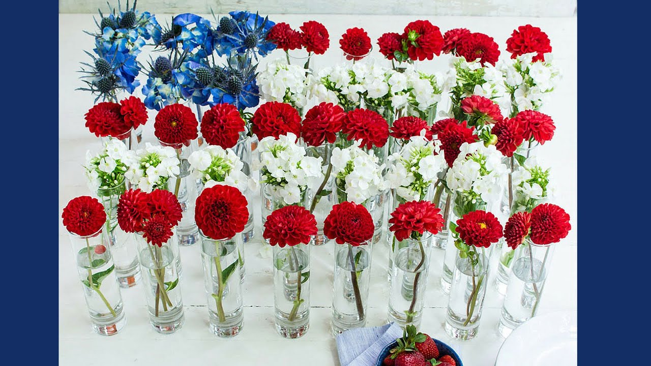 DIY Patriotic Floral Flag Centerpiece | Summer Tutorial - YouTube