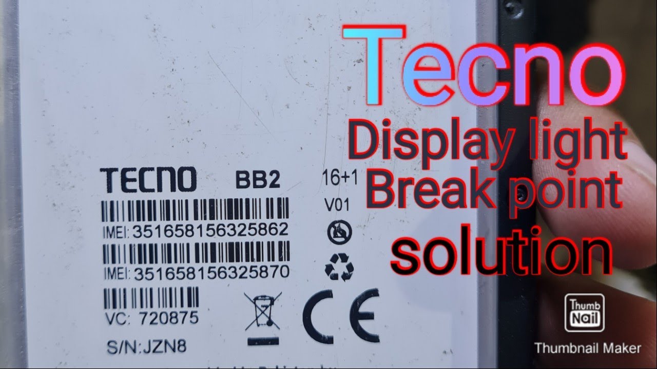 Tecno pop 3 display light solution - YouTube