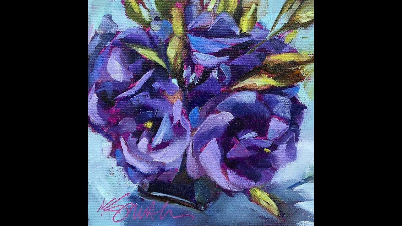 Ranunculus oil painting demo - YouTube