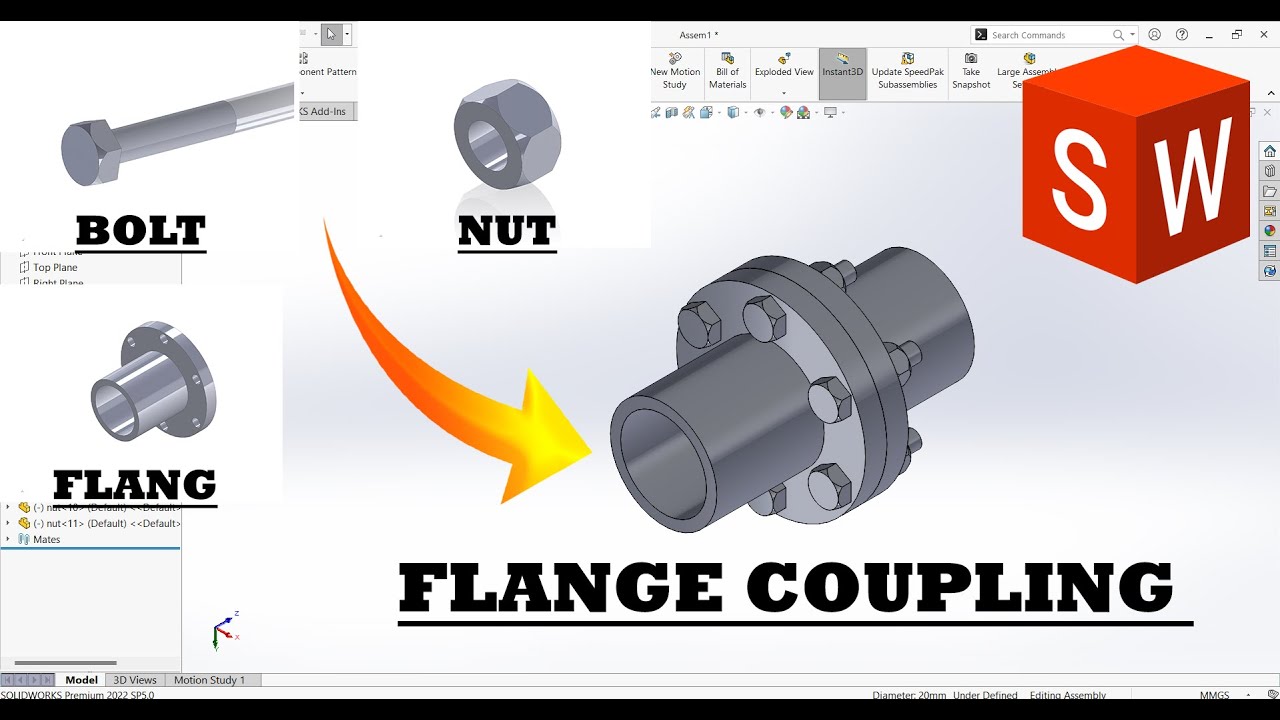 Assembling the Flange Coupling Components - YouTube