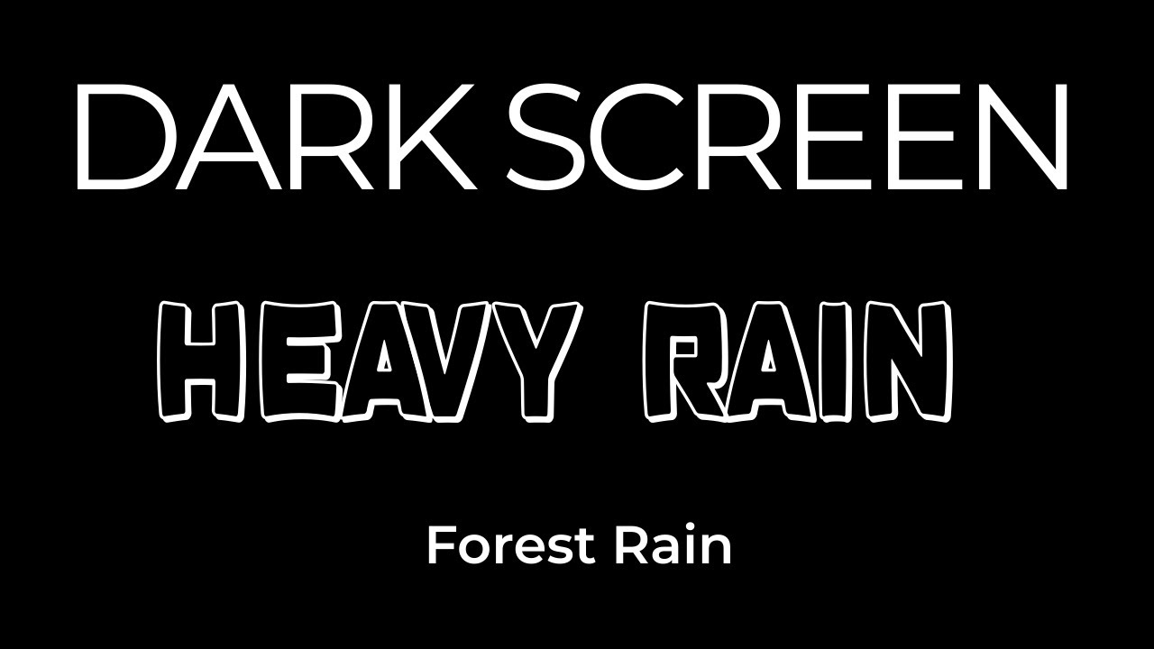 Forest Rain Sounds for Sleeping (3 Hours) – Black Screen | Nature Rain ...