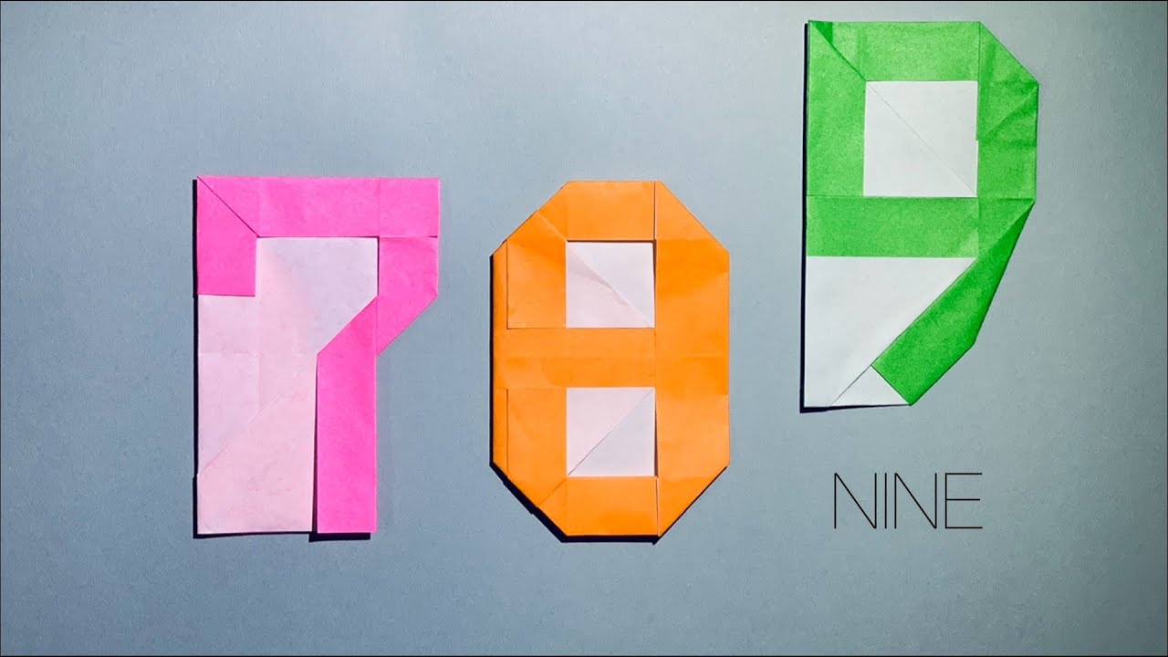 【おりがみ】NINE-9-【origami number】 - YouTube