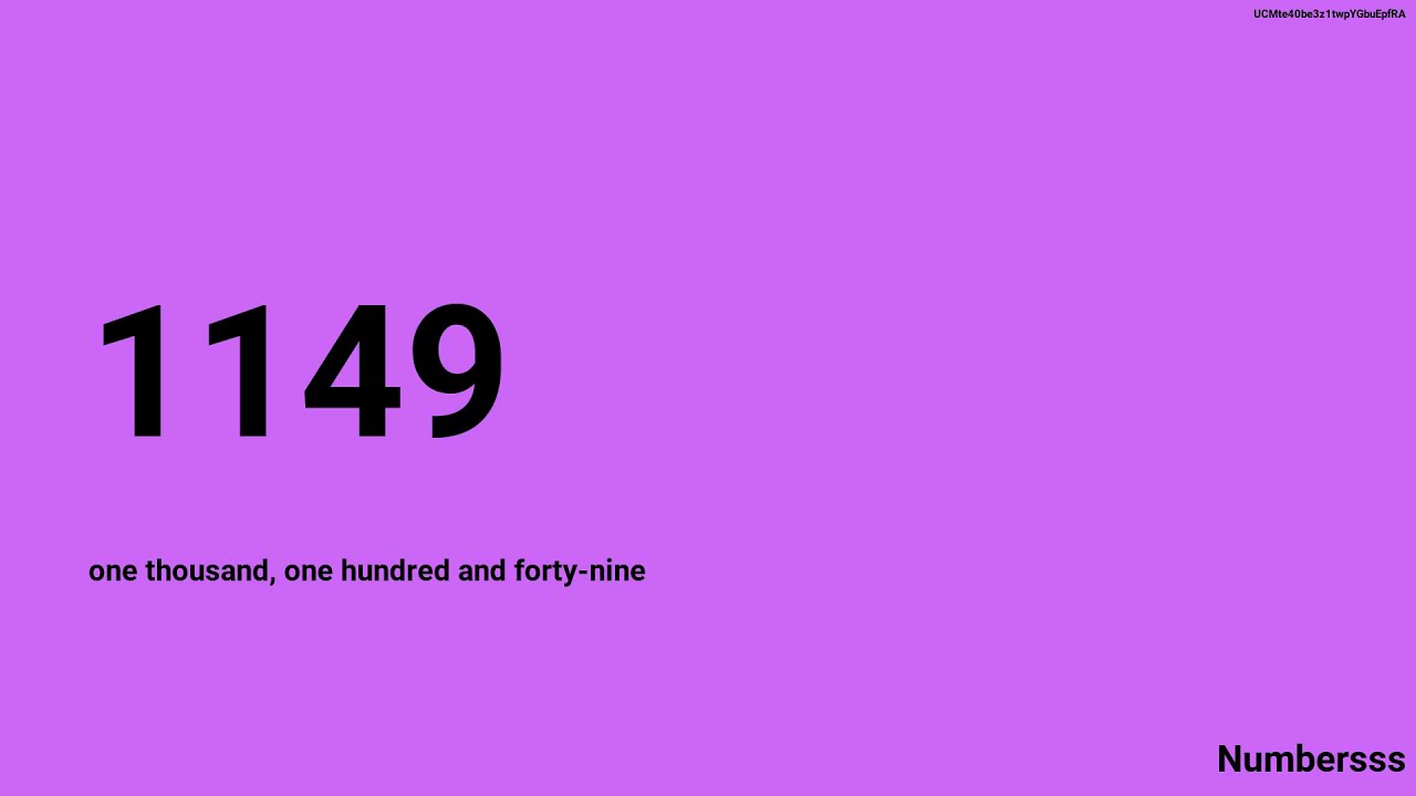 All numbers from 1 to 1512 - YouTube