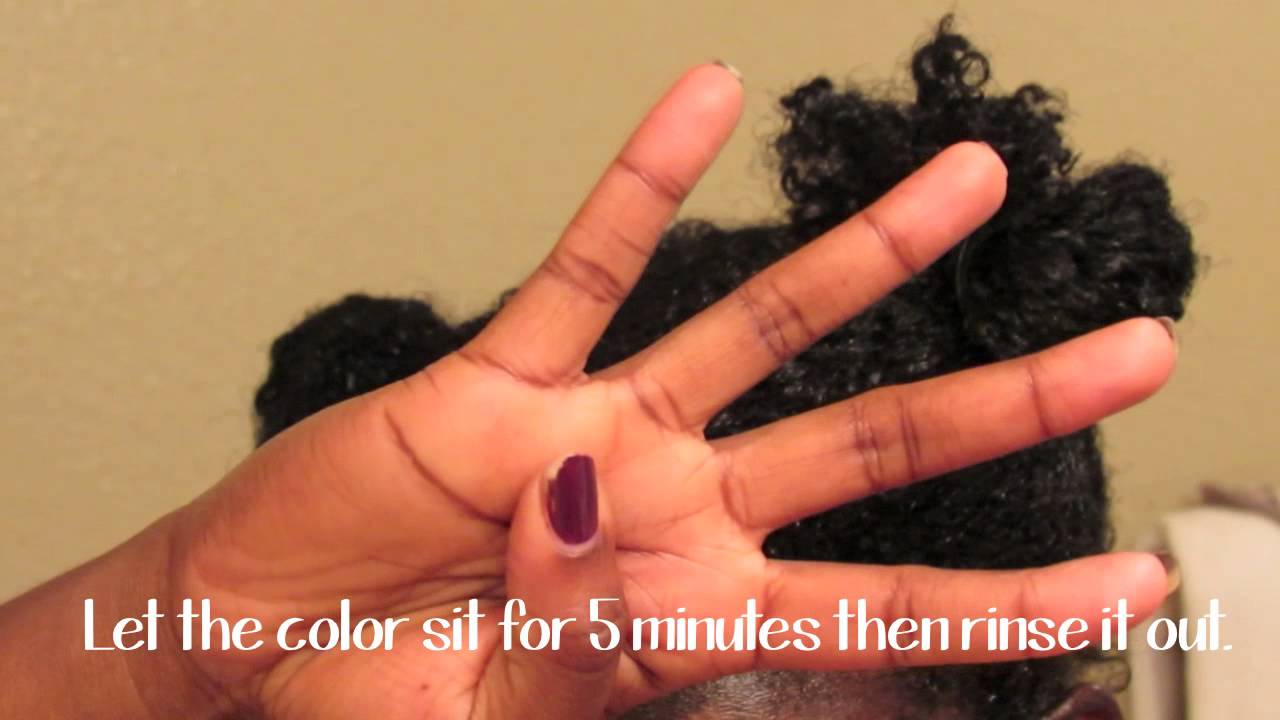 How I Color my Naturally Kinky Hair in 5 Minutes - YouTube