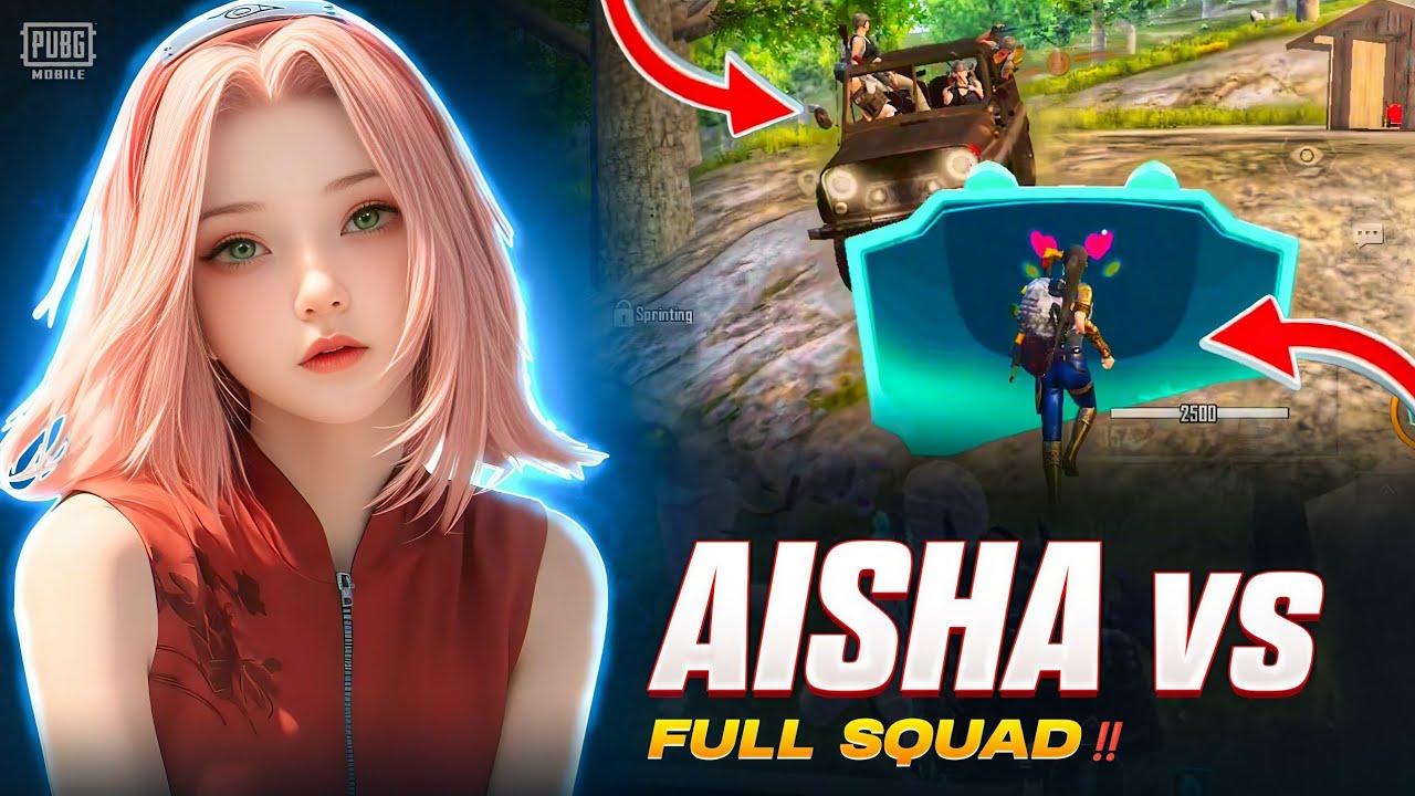 Aisha vs Full Squad | PUBG Mobile Girl Gamer Highlights 🎮 - YouTube