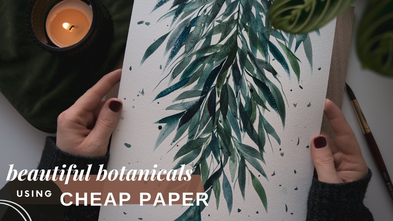 USING ALL MY BLUE AND GREEN WATERCOLORS for this EASY BEGINNER ...