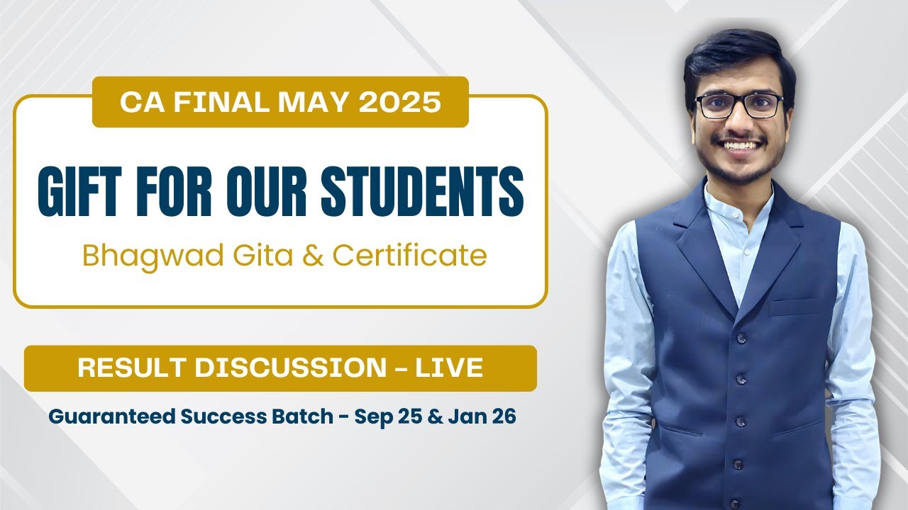 CA Final May 25 Result | Gift For Our Student | Guaranteed Success ...