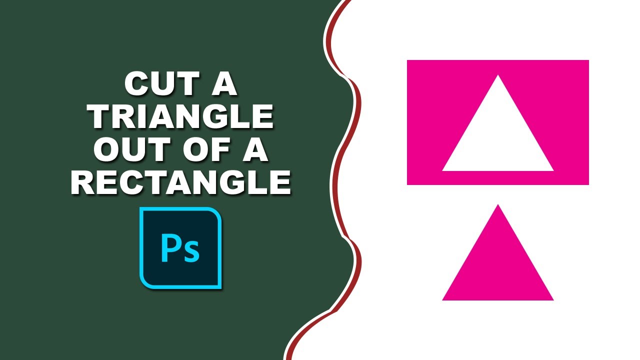 How to cut a triangle out of a rectangle in Photoshop - YouTube