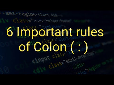 6 Rules on Colon Usage - YouTube