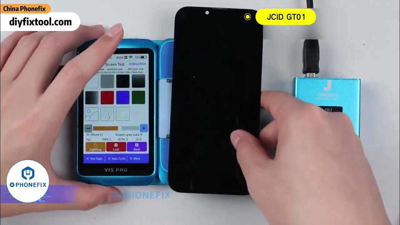 Detect Screen Flicker and Brightness with #JCID GT01 Optical Probe - YouTube