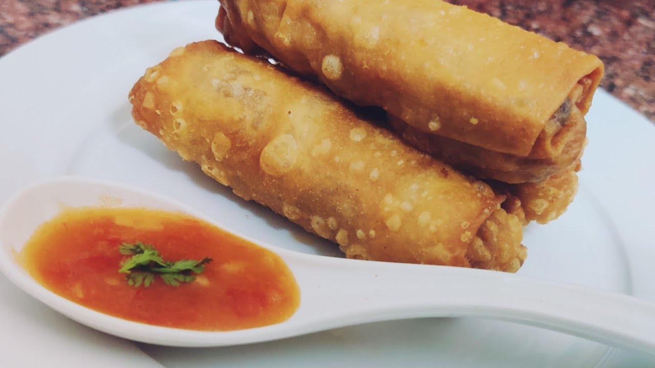 Spring rolls with sweet chilli sauce (no store bought sheets required ...