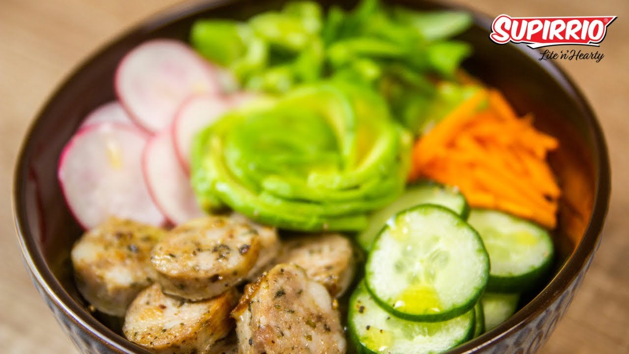 Sausage Poke Bowl | Supirrio Walnut Parsley Sausage - YouTube