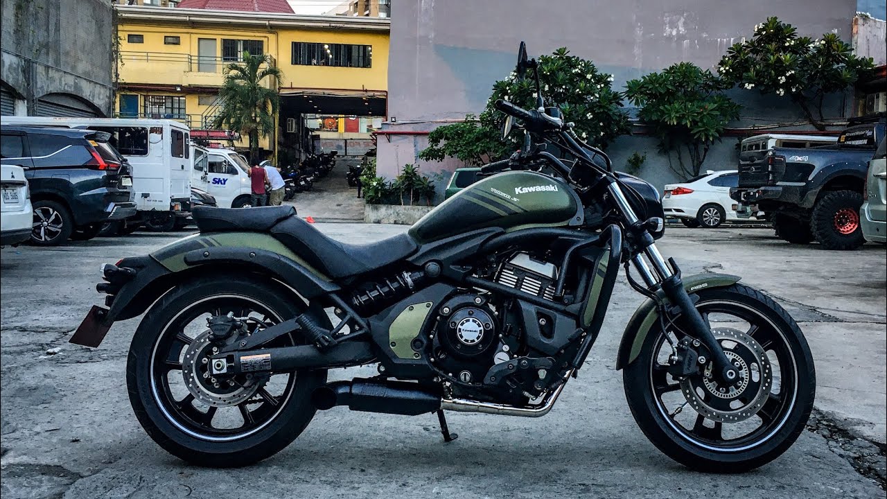 Full exhaust system on a 2018 Kawasaki Vulcan S 650 - YouTube