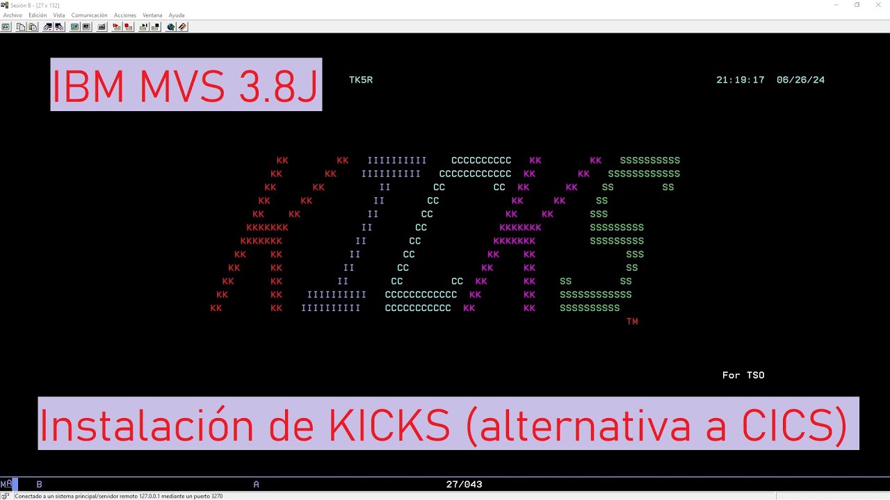 IBM MVS 3.8J - Instalación de KICKS (alternativa a CICS) - YouTube