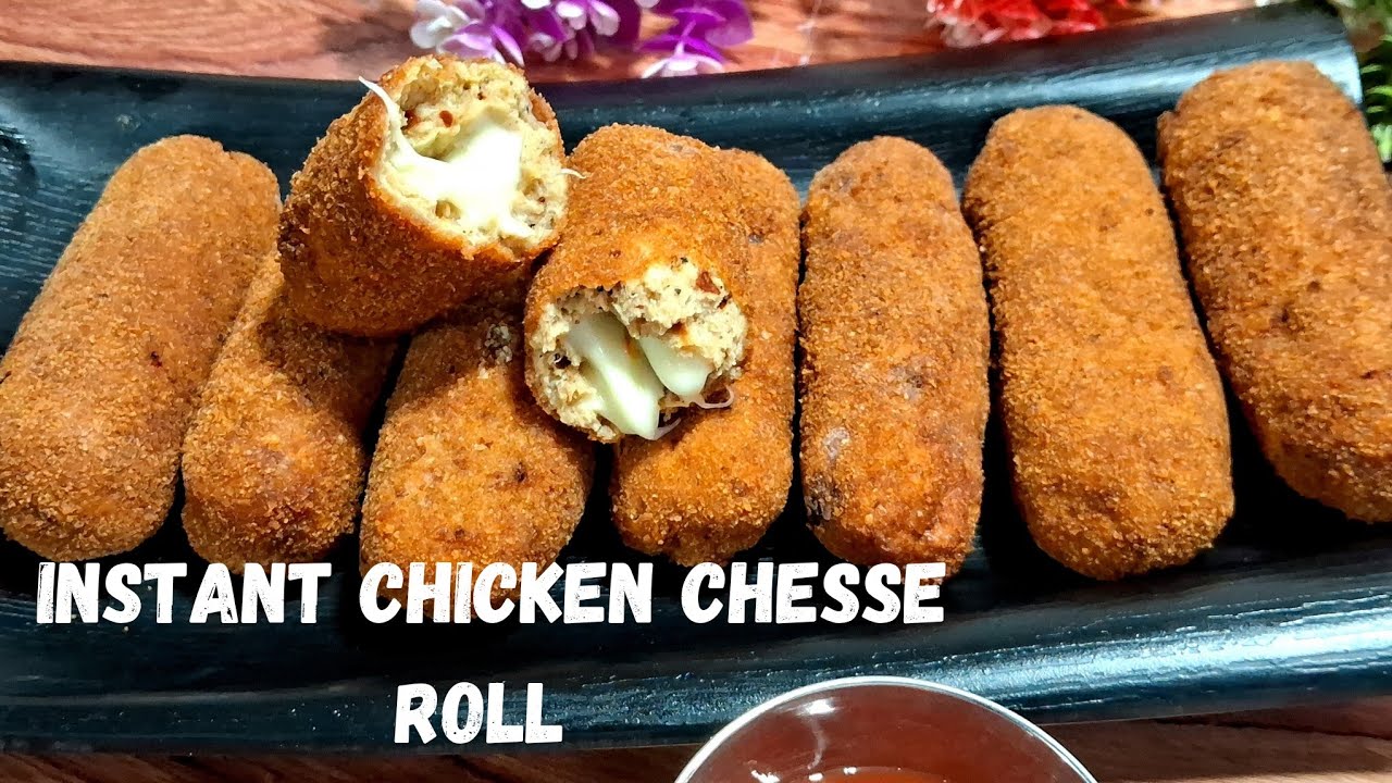 Easy Chicken Chesse Roll Recipe, Instant And Delicious Recipe, Chicken ...