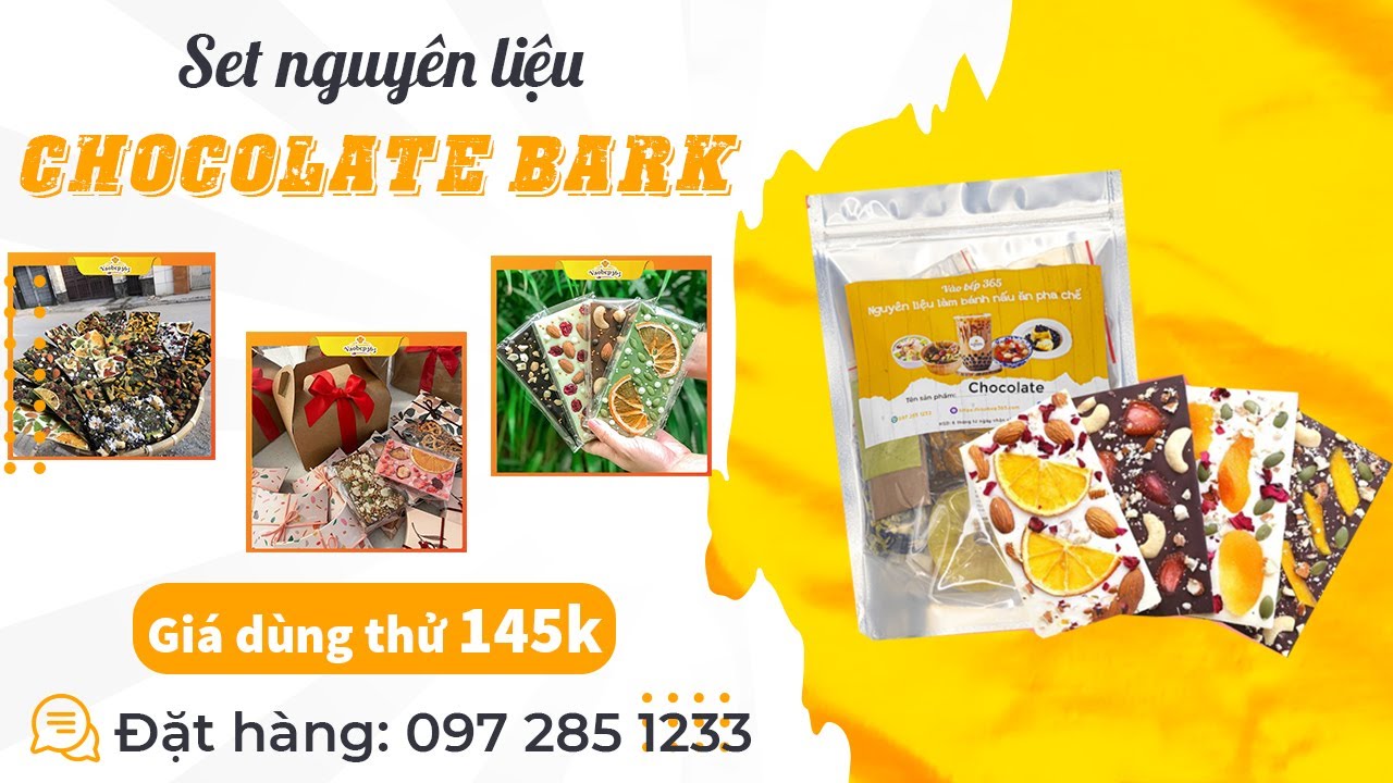 Set nguyên liệu tự làm Socola Bark 100 viên thành phẩm - Vaobep365 ...