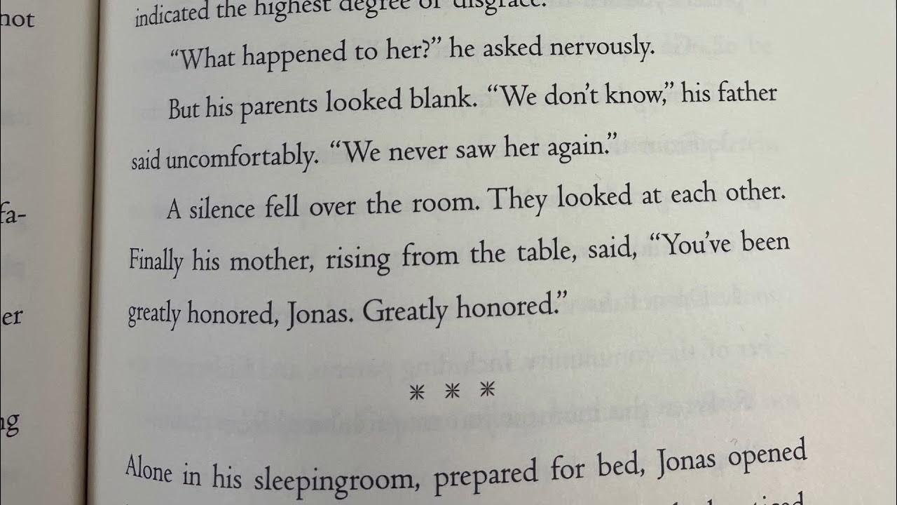 The Giver Chapter 9 - YouTube