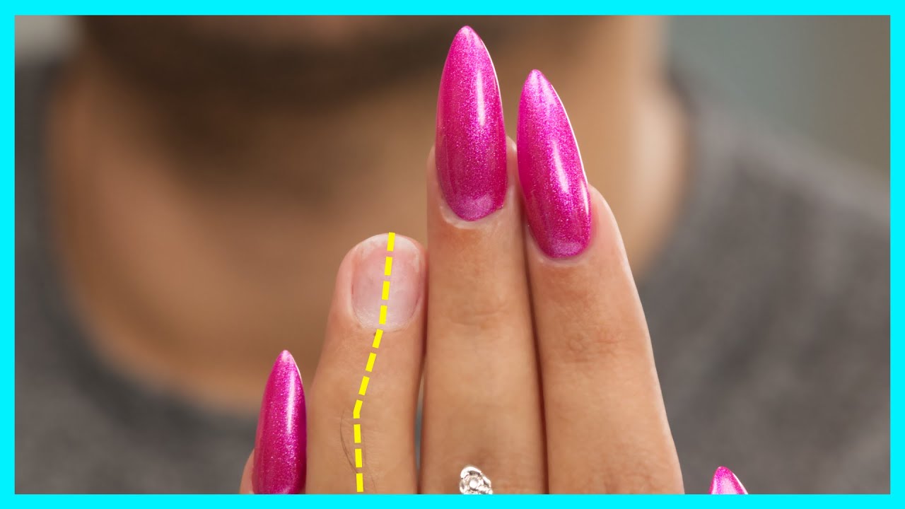 How To Apply Nails On Crooked Fingers - YouTube