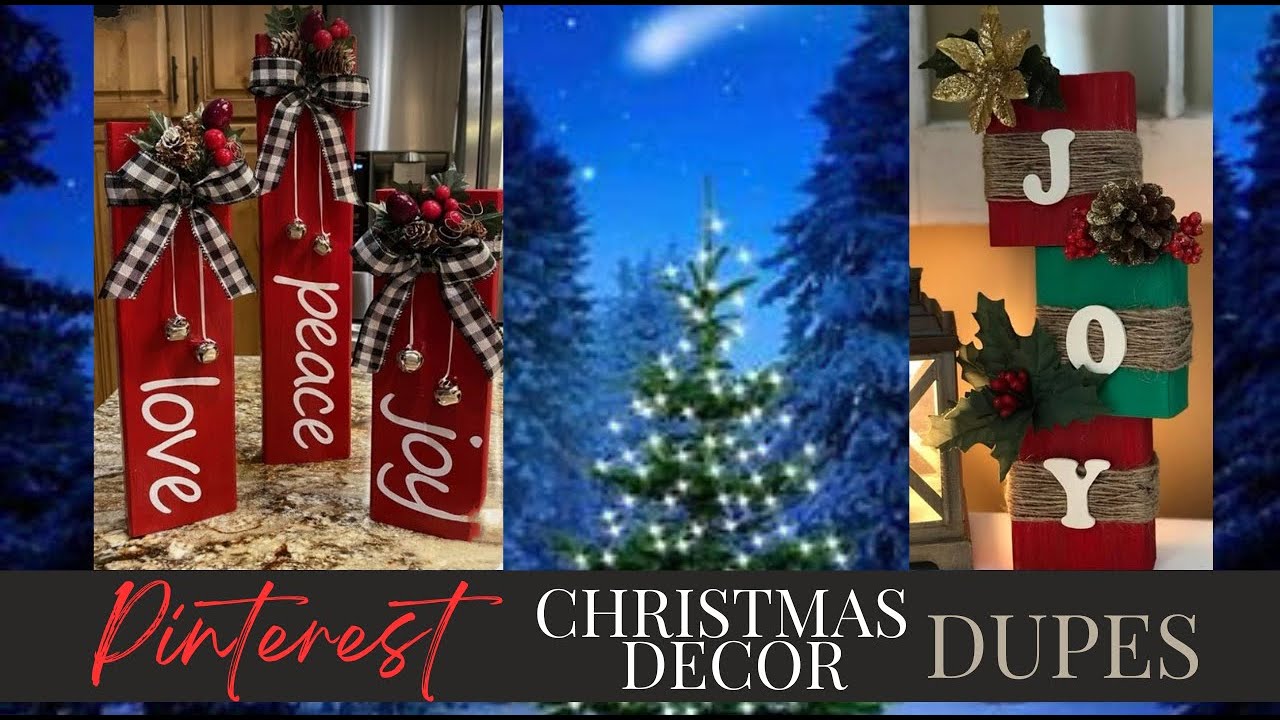 Pinterest Christmas Decor Dupes | Dollar Tree DIY | Christmas DIY ...
