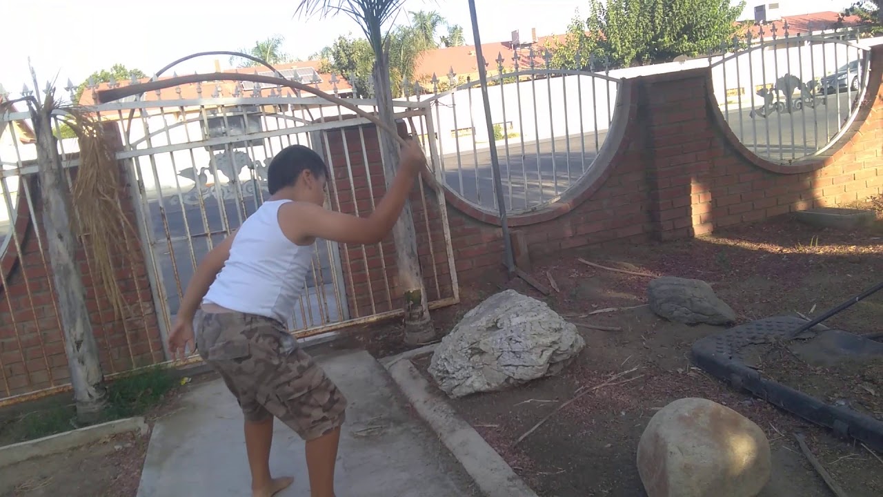 One man breaking a stick - YouTube