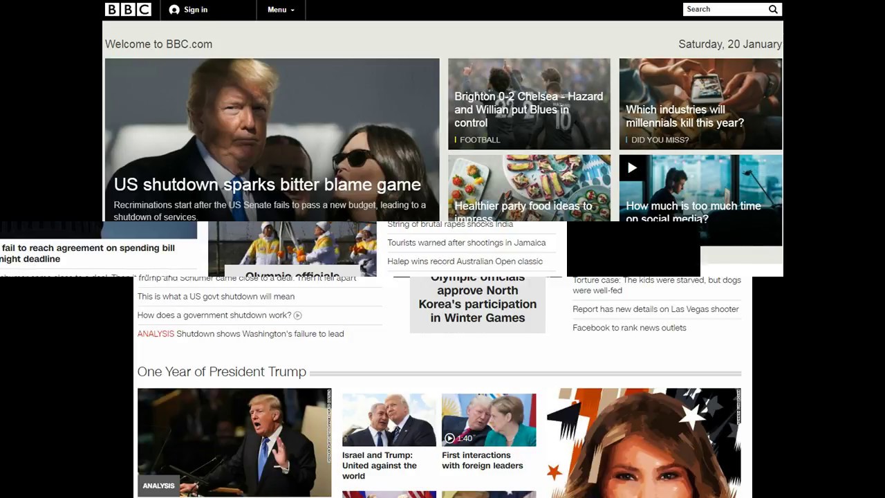 World's Top News Headlines on 1/20/2018 - YouTube