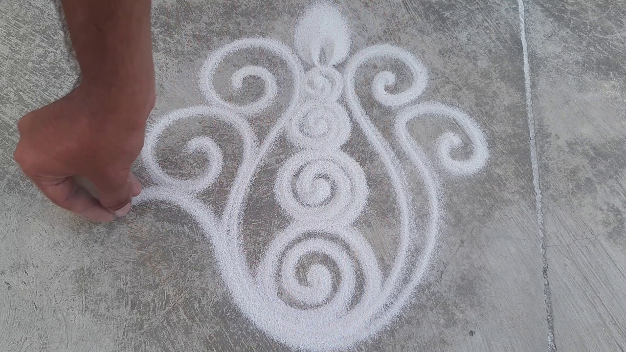 How to make rangoli | creative rangoli | galicha rangoli | innovative ...